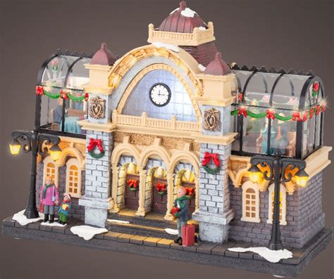 Lumineo საახალწლო დეკორაცია მუსიკალური სახლი Led განათებით 25 სმ Veli Store