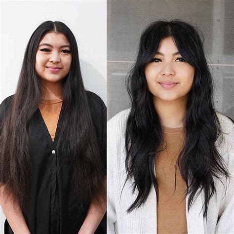 Long Layered Haircuts Straight Hair Round Face