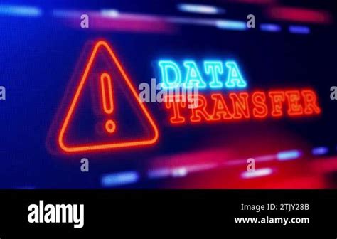 Data Transfer Warning Alert Screen Loop Blinking Glitch Error Animation