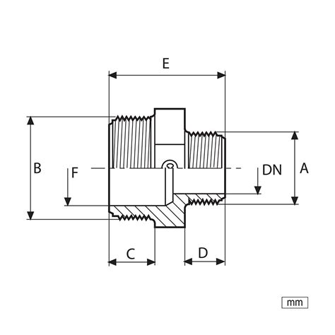 Reducing Nipple Male Thread Acqua Source