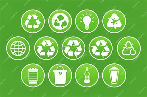 Icons Related To Reduce Reuse Recycle On Green Background Blocks The Concept Of Reduce Reuse