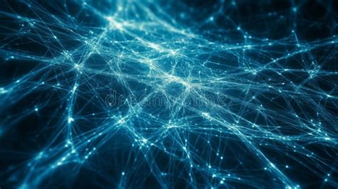 Abstract Blue Network Showing Interconnected Nodes Stock Illustration Illustration Of Blue