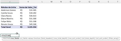 Nova Função Pivotar No Excel Evolução Da Tabela Dinâmica