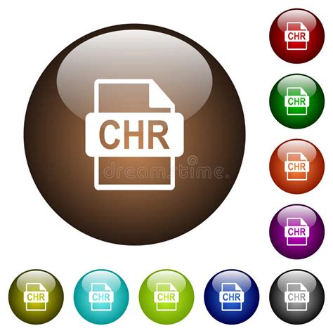 CHR File Format Color Glass Buttons Stock Vector Illustration Of Letters Cyberspace