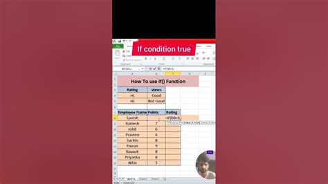 Practice If Formula In Excel If Formula Kaise Use Kare In Excel Excelformula Youtube