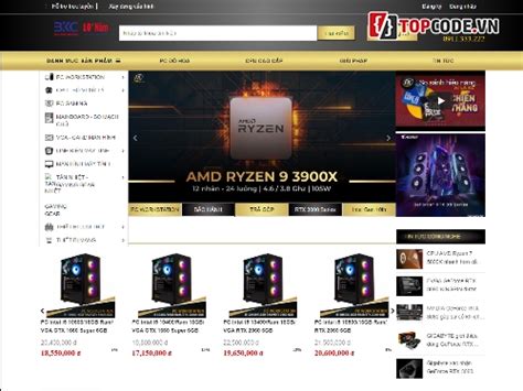 Template Bán Hàng Linh Kiện Máy Tính