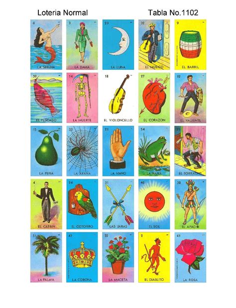 Free Printable Loteria Mexicana Cartas Printable Templates