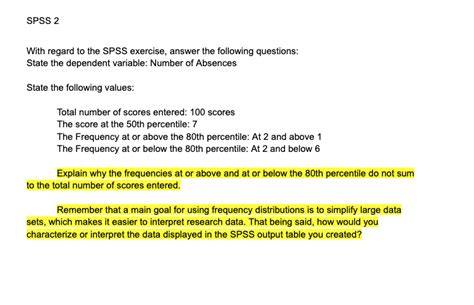 solved spss 2 with regard to the spss exercise answer the
