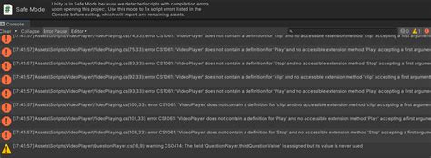 Videoplayer Does Not Contain A Definition For Play And No Accessible Extension Method Play
