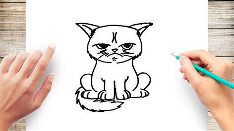 How To Draw Grumpy Cat Step By Step Youtube