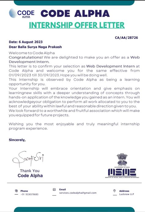 surya prakash balla on linkedin codealpha codealpha webdevelopment happy code