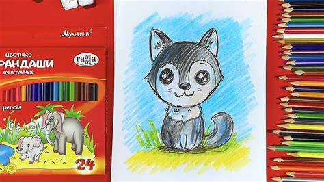 Как нарисовать СОБАКУ урок рисования для детей от РыбаКит Youtube