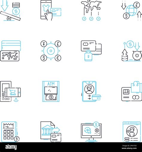 Capital Funds Linear Icons Set Investment Portfolio Diversification Returns Equity Asset