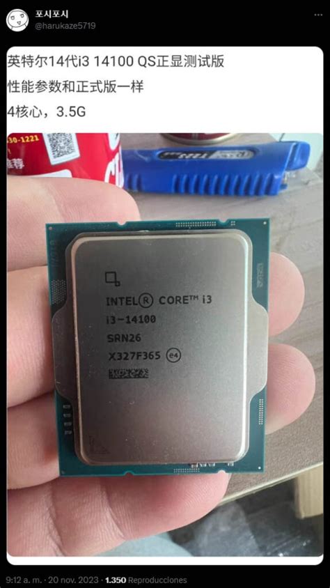 Intel Core I3 14100 Avistado En China Por 110€ ¿low Cost