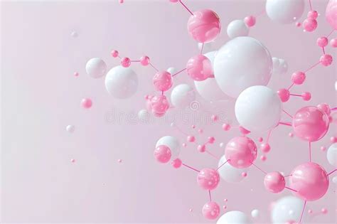 Pink And White Molecular Structure Stock Illustration Illustration Of