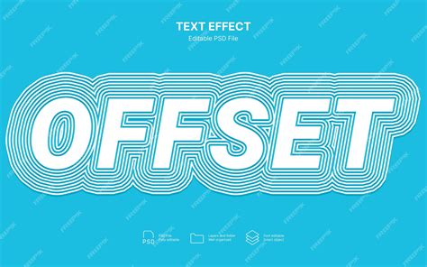 Premium Psd Offset Text Effect
