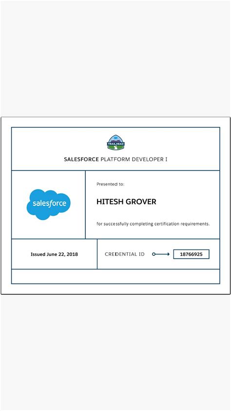Hitesh Grover On Linkedin Pd1 Certification 🤙 Salesforce