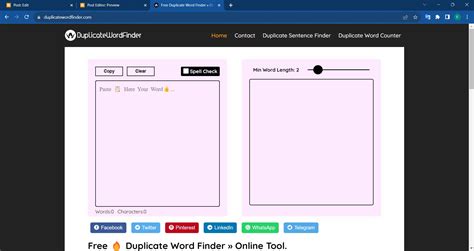 duplicate word finder tool alternatives and similar sites and apps