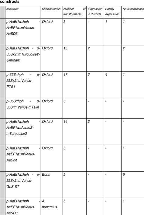 Summary Of Transgenic Lines Expressing Different Organelle Targeting Download Scientific Diagram