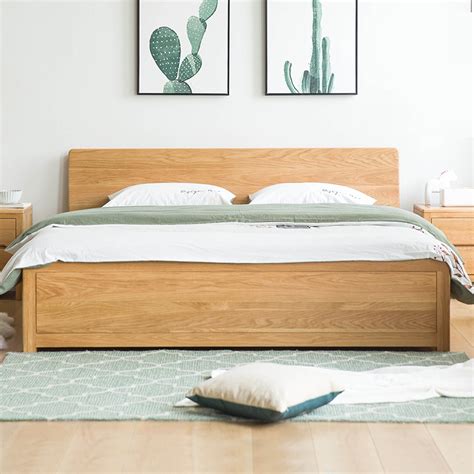 Купить Двуспальная кровать Оригинал оригинальные элементы северные твердой древесины высокий