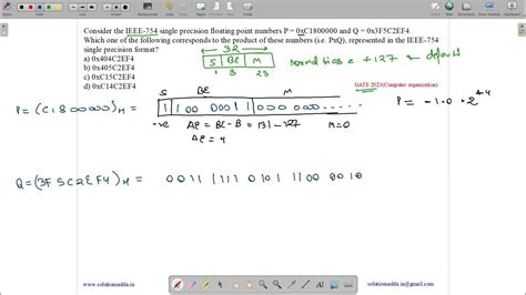 Gate 2023 Dld Ieee 754 Single Prec Gate Solutions Adda Gate Test Series Explained By