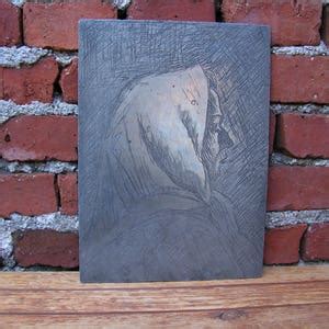 Metal Matrix Etching Binary Matrix Graphics Hand Print Antique Etching Art Collection Intaglio