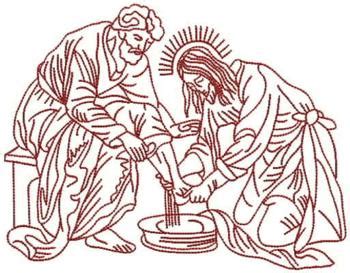 Advanced Embroidery Designs Jesus Washes The Disciples Feet