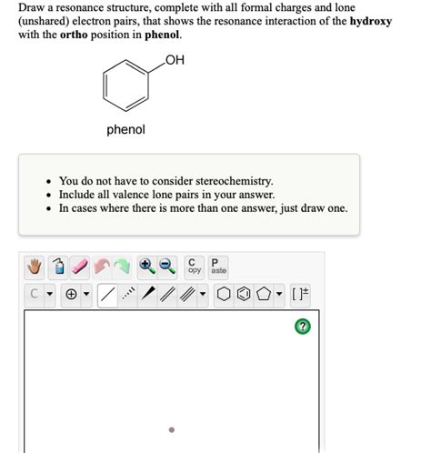 Solved Draw A Resonance Structure Complete With All Formal Chegg Com