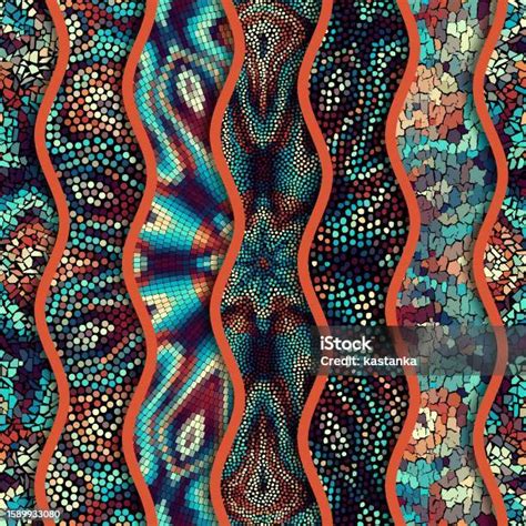 물결 모양의 모자이크 아트 콜라주 추상적 인 예술 배경 벡터 이미지 복고풍에 대한 스톡 벡터 아트 및 기타 이미지 복고풍 3차원 형태 가능성 Istock