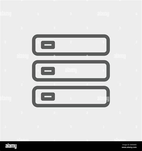 Computer Server Thin Line Icon Stock Vector Image Art Alamy