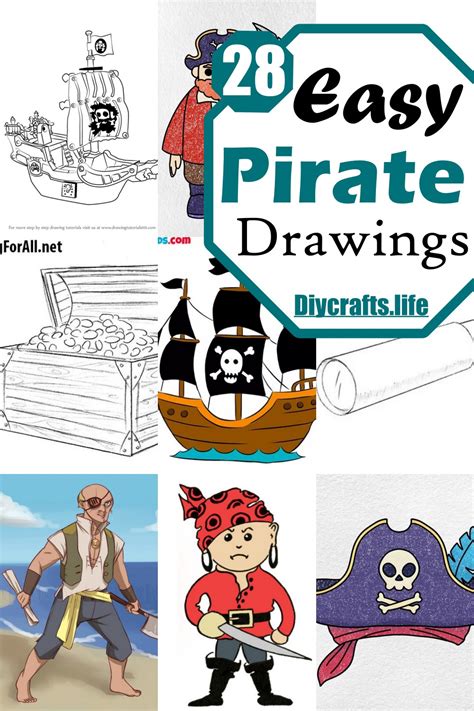 28 Easy Pirate Drawings Step By Step Guide Diy Crafts