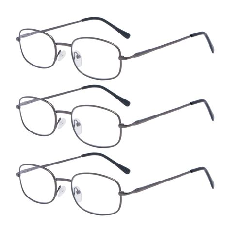 3 Pack Metal Frame Reading Glasses Women Men