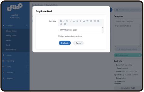Duplicating A Deck Flip