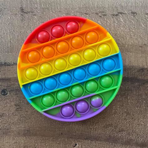 Colorful Rainbow Pop It Fidgets Fidget Toy Circle Geschenke