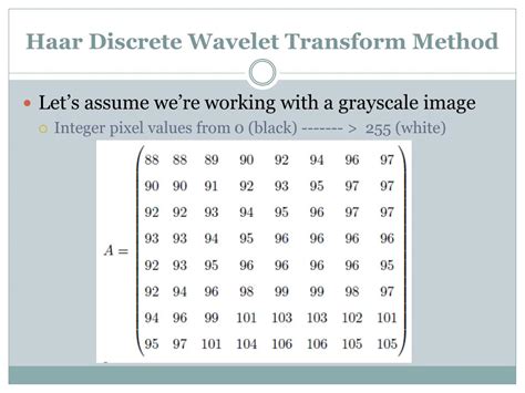 Ppt Image Compression With Haar Discrete Wavelet Transform Powerpoint