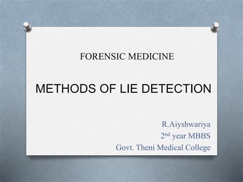Methods Of Lie Detection Pptx