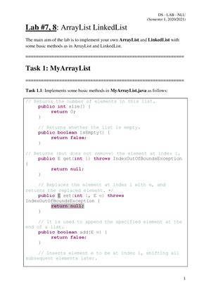 DS Lab 11 Stack Queue Priority Queue DS LAB NLU Semester 1 2020