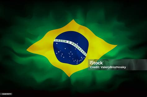 브라질 플래그 창조적 인 디자인에 대한 추상적 인 배경 브라질 애국과 축제 포스터 템플릿입니다 브라질의 국기배너입니다 벡터 일러스트레이션 브라질 국기에 대한 스톡 벡터 아트