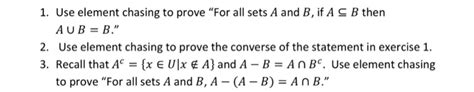 solved i use element chasing to prove for all sets a and