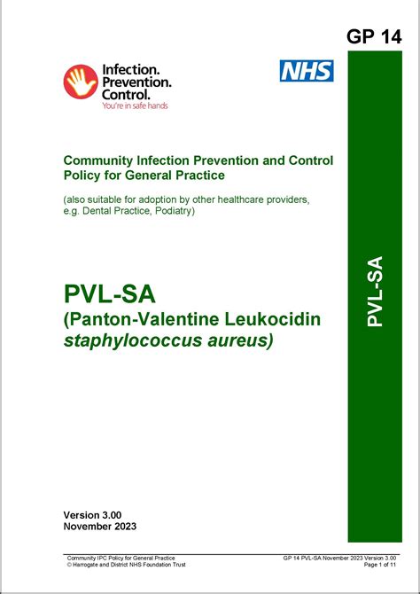 Pvl Sa Pvl Staphylococcus Aureus Policy For General Practice