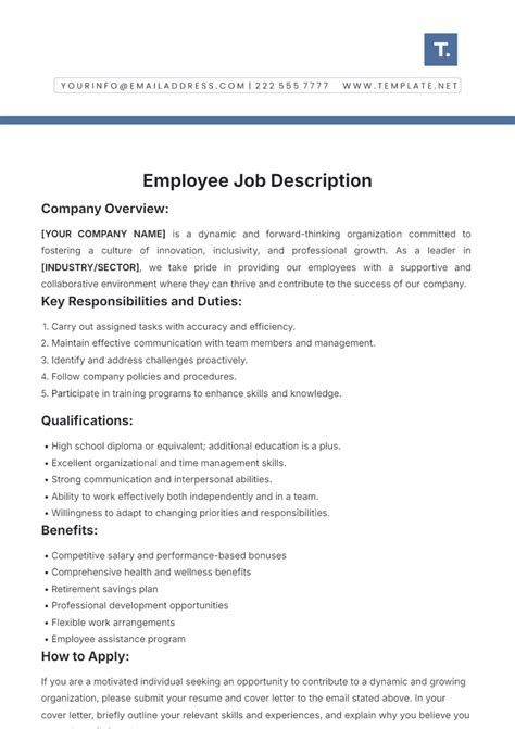 Free Data Encoder Job Description Template To Edit Online