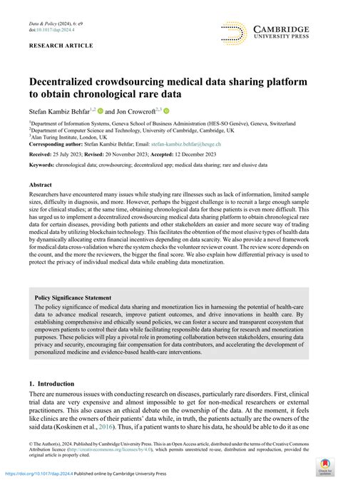 Pdf Decentralized Crowdsourcing Medical Data Sharing Platform To Obtain Chronological Rare Data