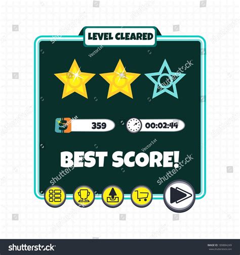 Game Asset Screen Template Stock Vector Royalty Free 189884249