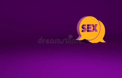 Orange Speech Bubble With Text Sex Icon On Purple Background Adults Orange Speech Bubble With Text Sex Icon On Purple Background Adults