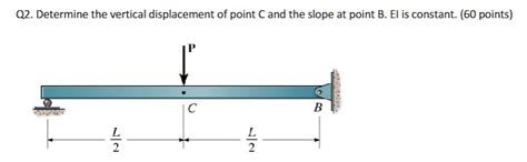 Solved Q Determine The Vertical Displacement Of Point C Chegg
