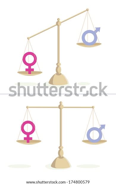 Woman Man On Scale Easy Edit Stock Vector Royalty Free 174800579 Shutterstock