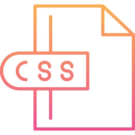 Css File Generic Gradient Outline Icon