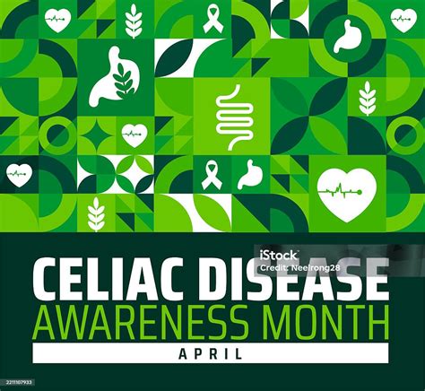 셀리악병 인식 월 기하학적 모양 패턴 배경 배너 또는 포스터 디자인 템플릿 매년 5 월에 관찰됩니다 휴일 개념 모든 템플릿 카드 포스터 플래카드 템플릿에 사용할 수 있습니다
