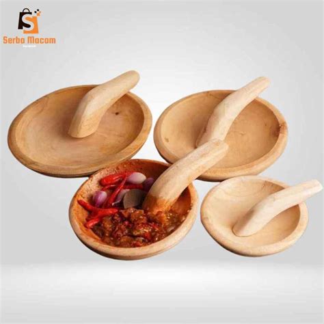 Jual Cobek Ulekan 1 Set Sambal Kayu Ukuran Kecil Sedang Jumbo Cobekan Sambel Shopee