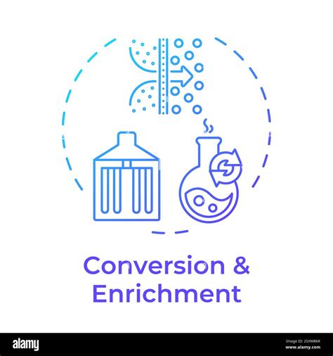 Conversion And Enrichment Blue Gradient Concept Icon Stock Vector Image